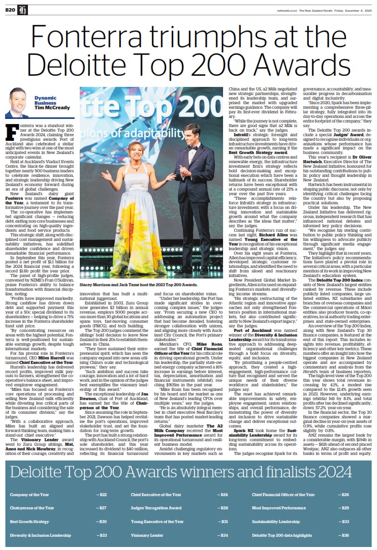 Dynamic Business: Fonterra, Zuru Group's Mowbrays triumph at the ...